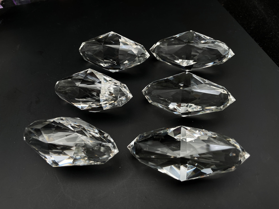 Clear Quartz Crystal, 108 Sided Disintegrator Pranic, Faceted Crystal ...