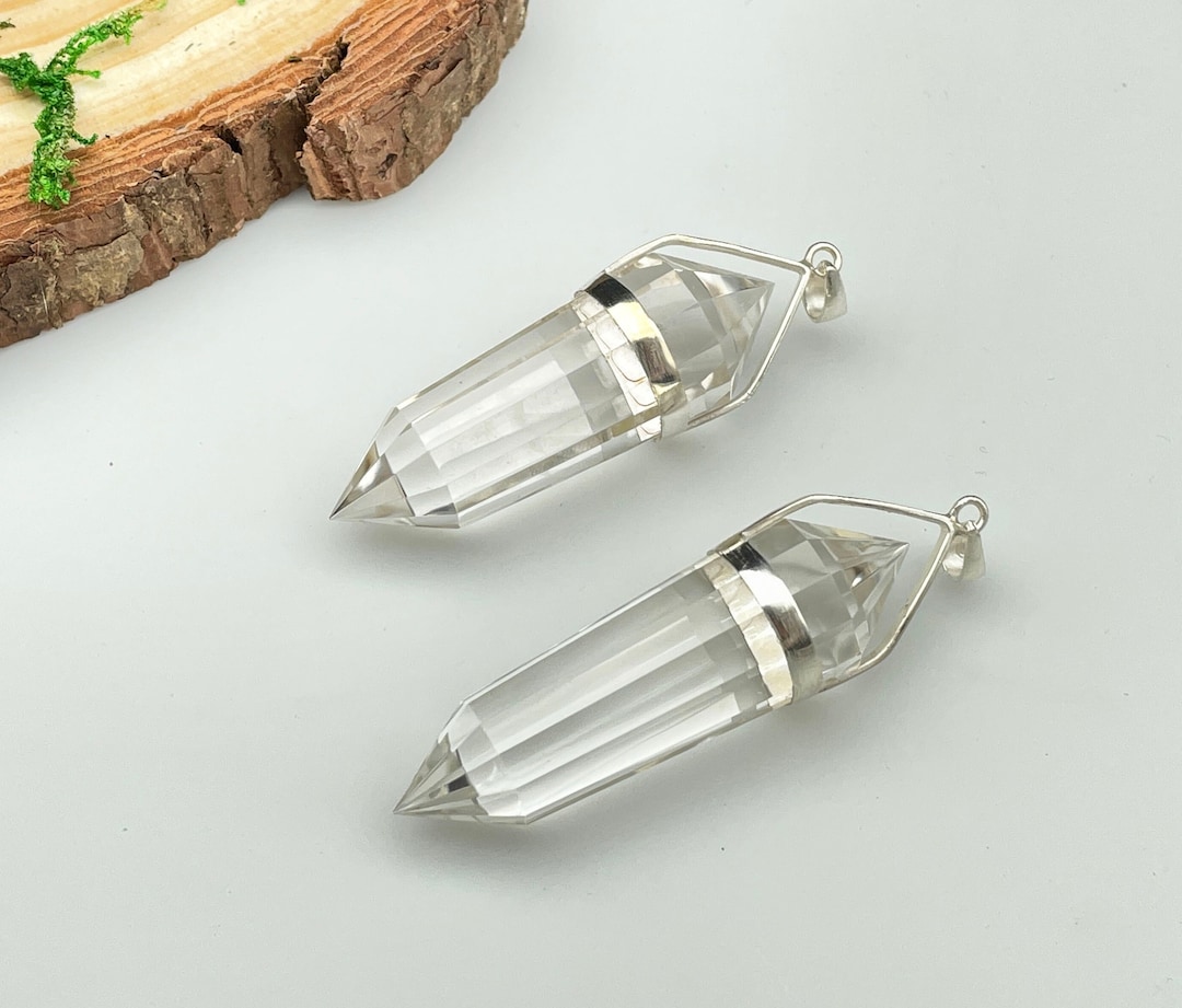 12-sided Vogel Quartz Crystal Pendant, Healing Meditation Jewelry - Etsy