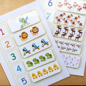 Counting Practice Activity, 1 to 10 Counting Montessori, Learn to Count ...