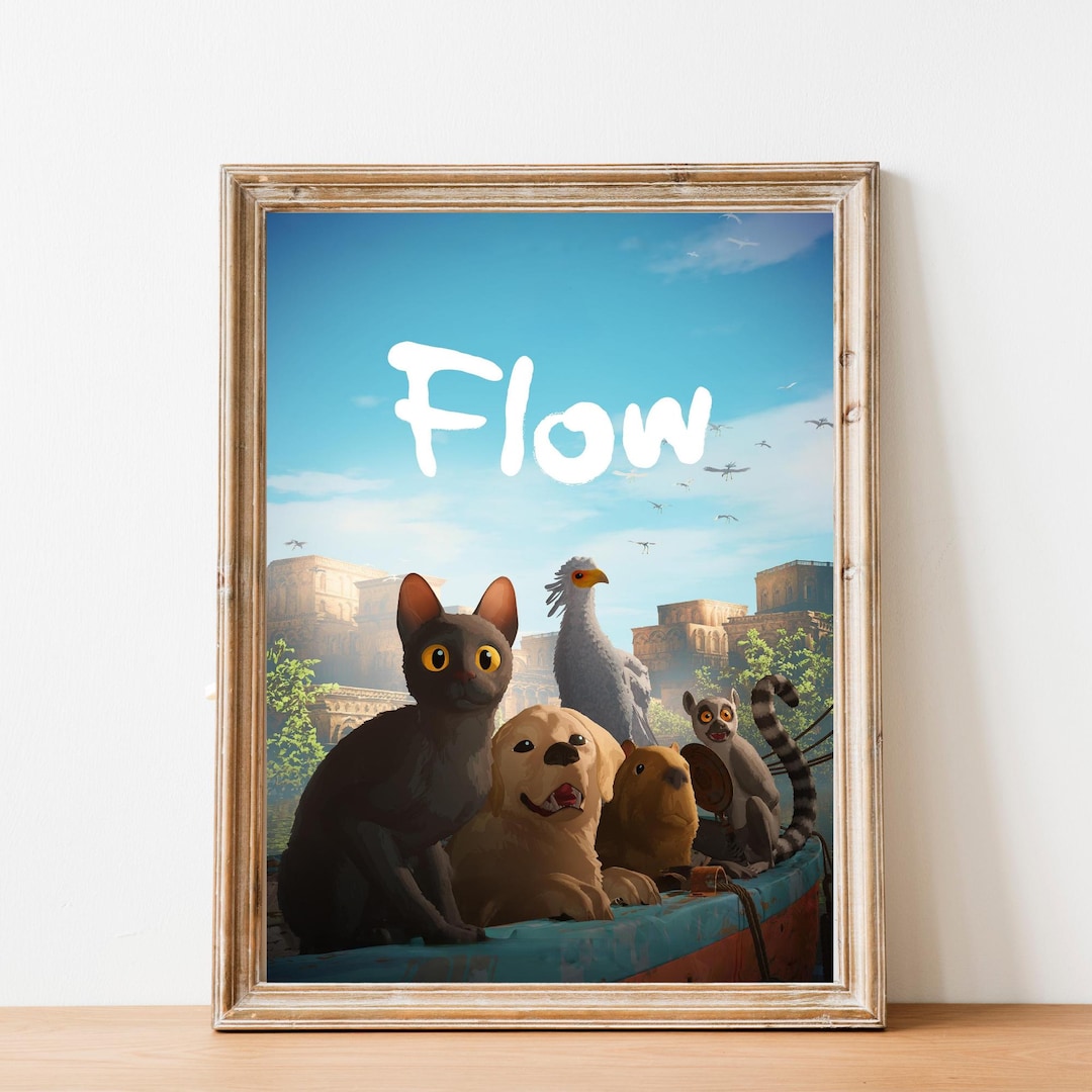 Flow 2024 Printable Poster, Black Cat Picture Download, Wall Decor ...