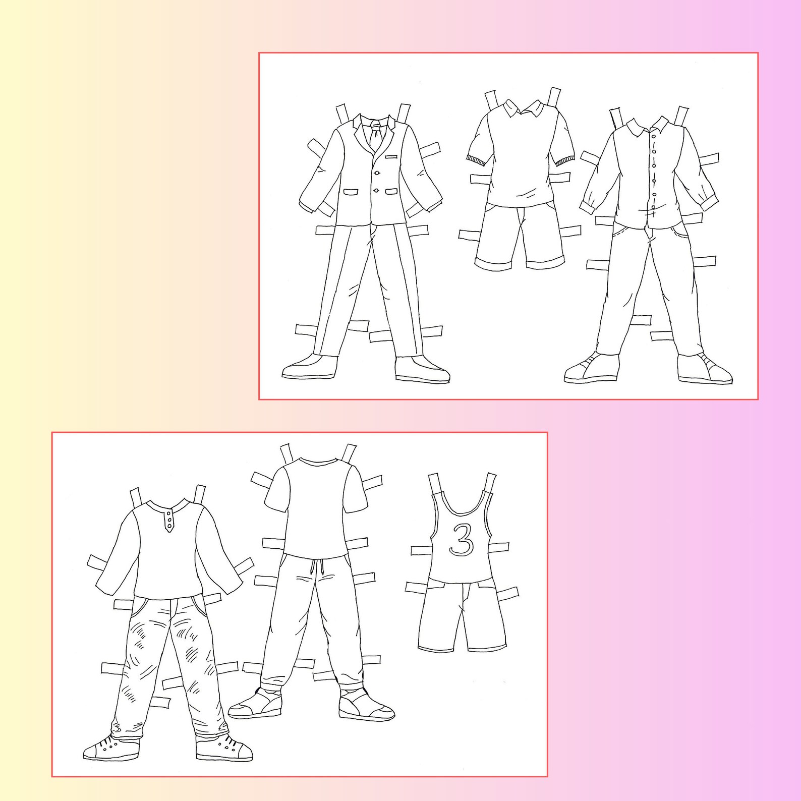 Printable Paper Doll, Boy LUCAS With Clothes, Outfit for the Doll ...