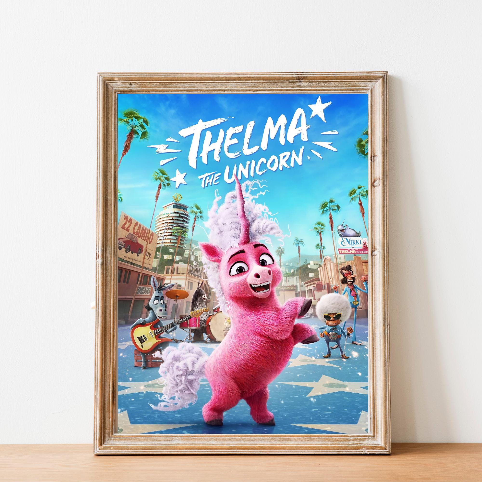 Thelma the Unicorn Printable Poster, Pink Pony Cartoon Picture ...