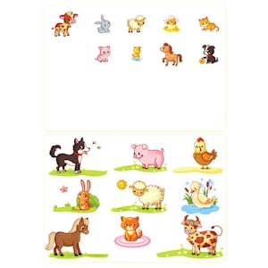 Mom and Baby Animals, Animal Parents & Babies Montessori Cards, Toddler ...