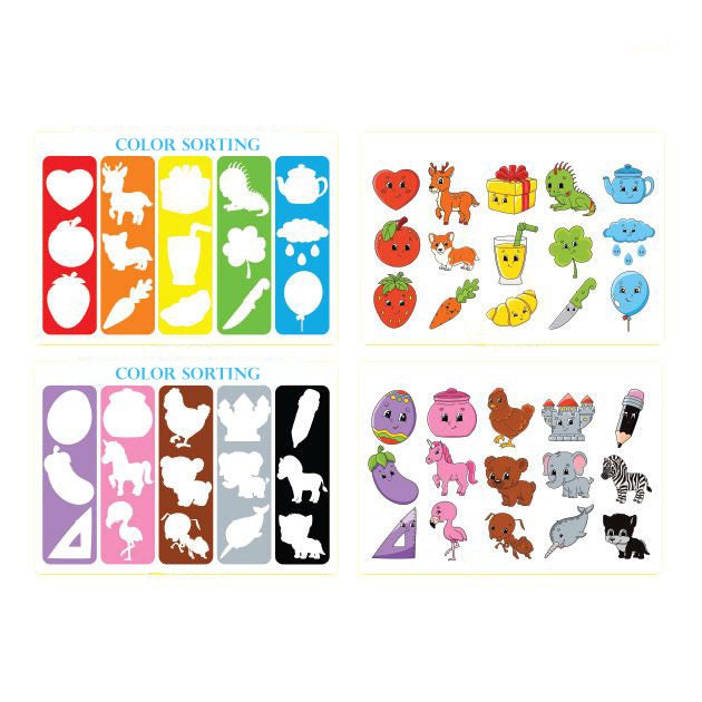 Color Sorting Preschool Printable Game, Color Matching Activity ...