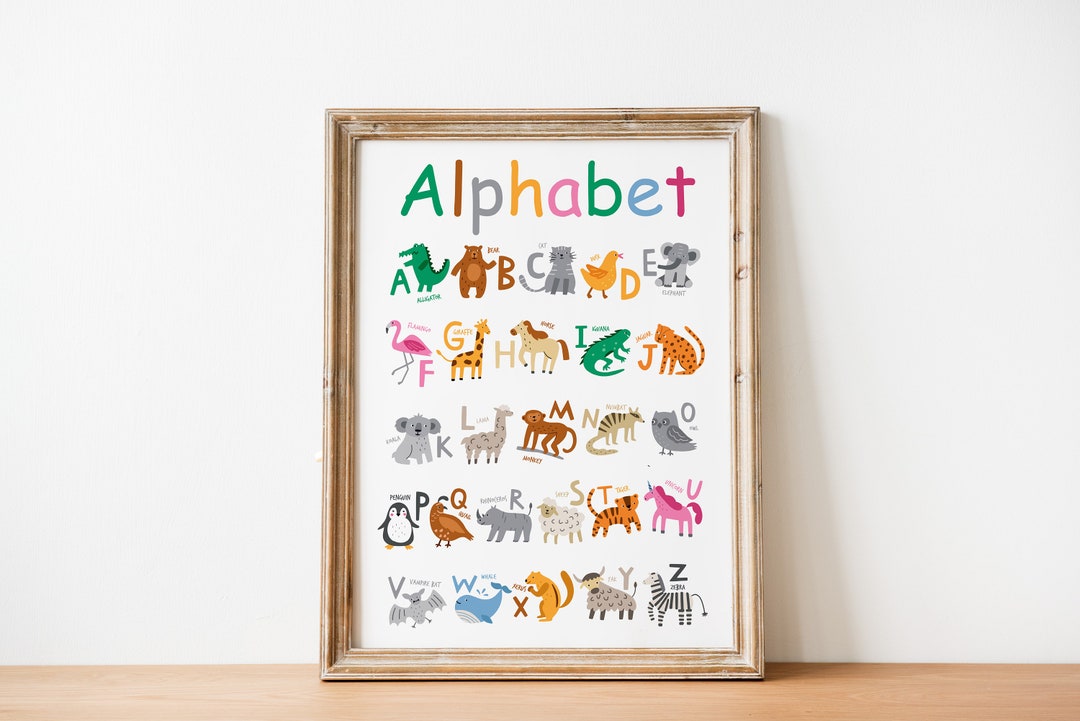 Alphabet Printable Poster, ABC Poster, Classroom Animal Alphabet ...