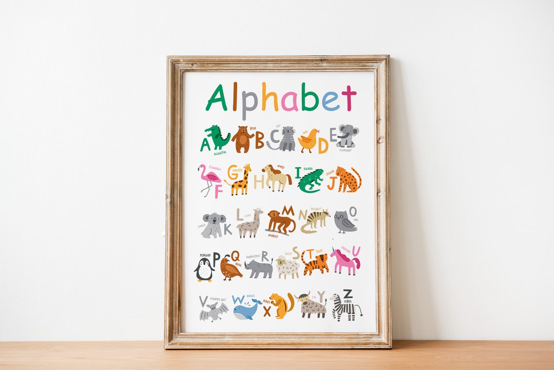Alphabet Printable Poster, ABC Poster, Classroom Animal Alphabet ...