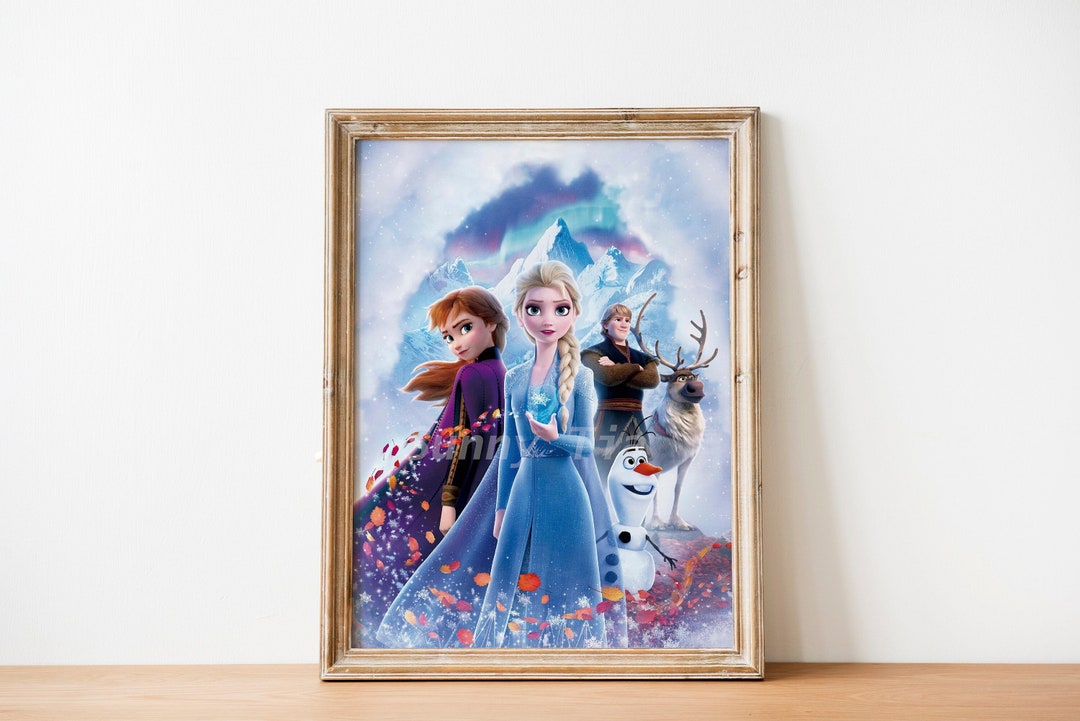 Frozen Printable Poster, Wall at Decor for Kids, Print Art Digital ...
