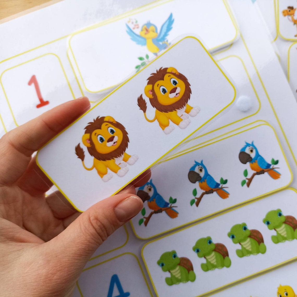 Counting Practice Activity, 1 to 10 Counting Montessori, Learn to Count ...