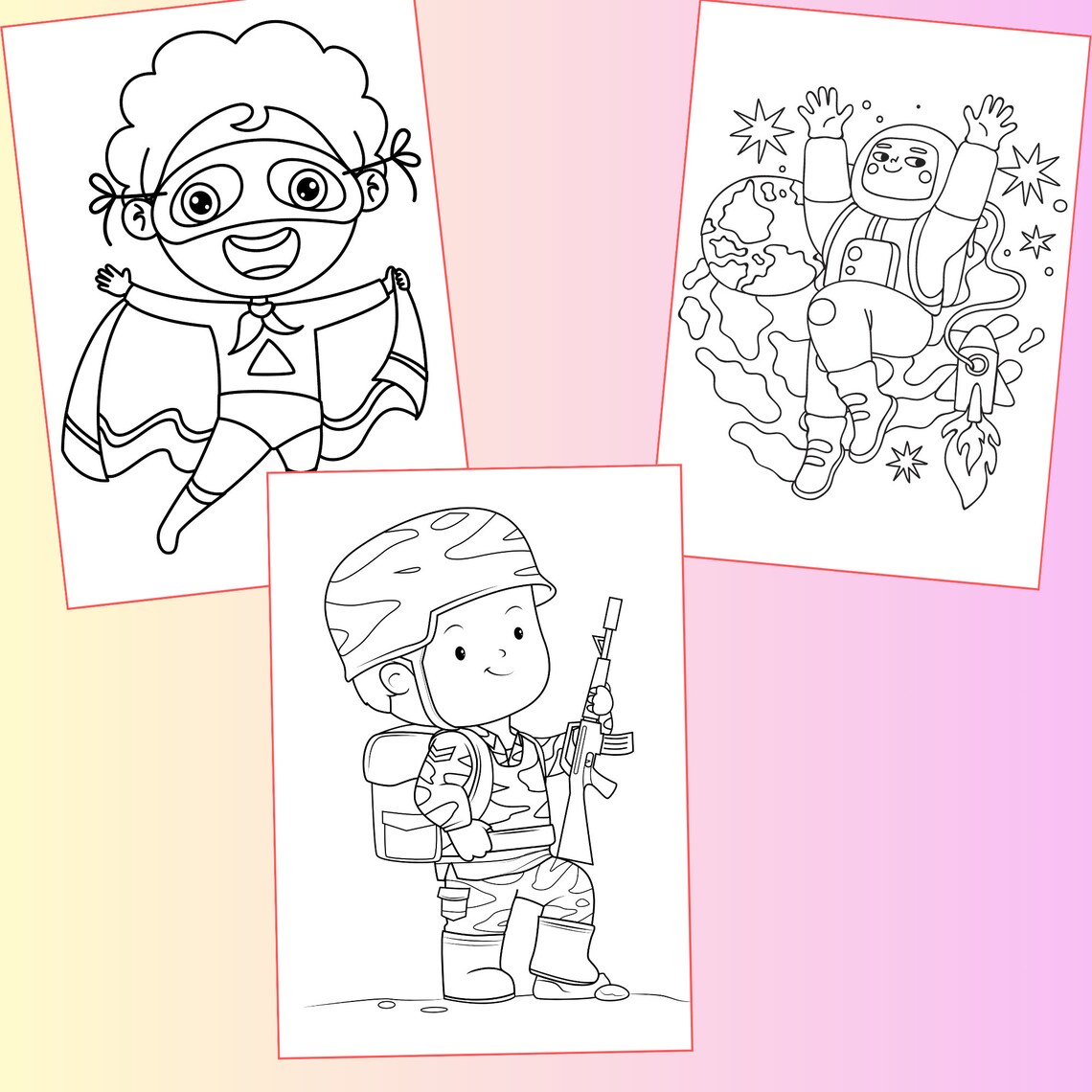 18 Coloring Pages for Boys, Fun Activity Sheets, Printable Kids ...