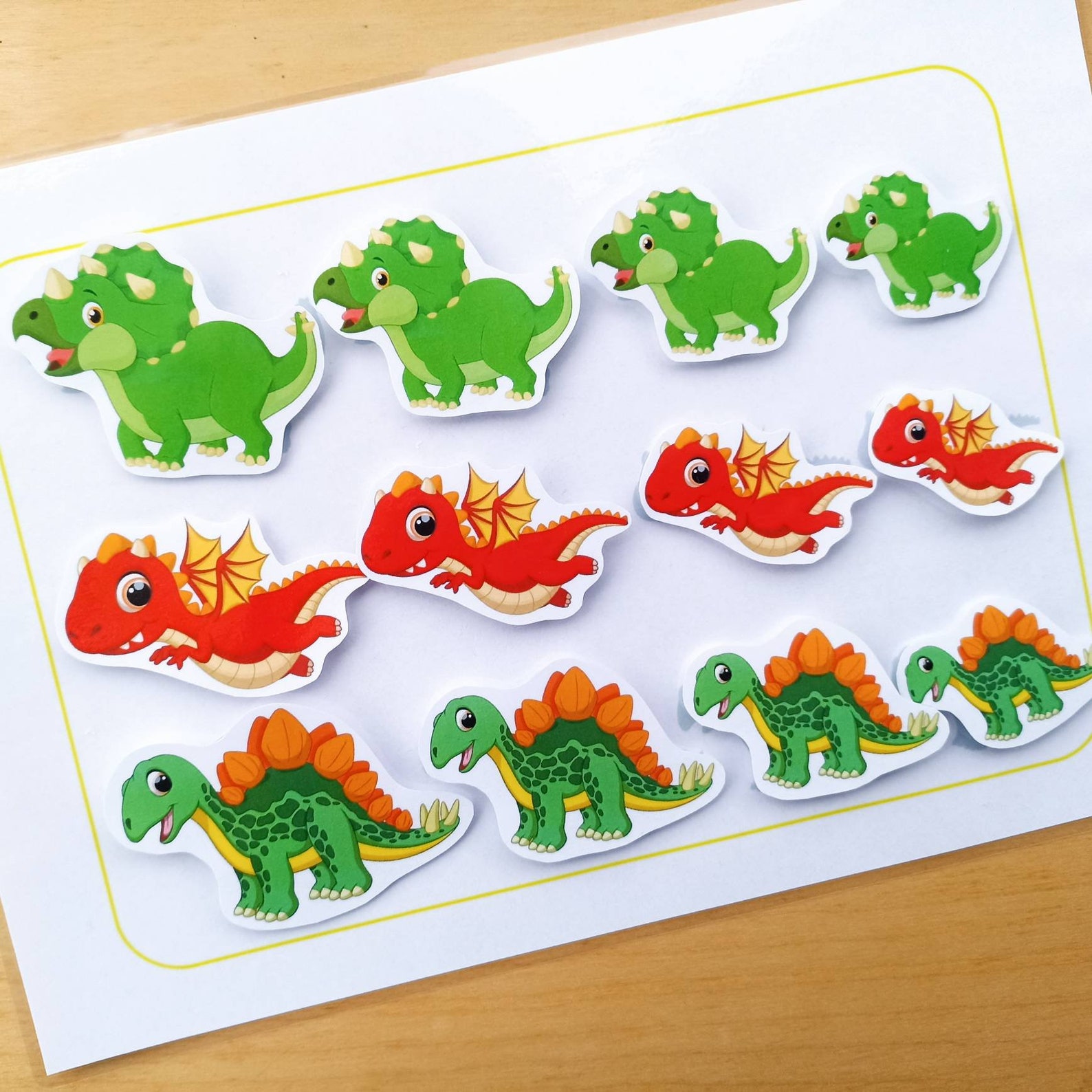 Dinosaurs Construction Smallest to Biggest Activity Toddler - Etsy