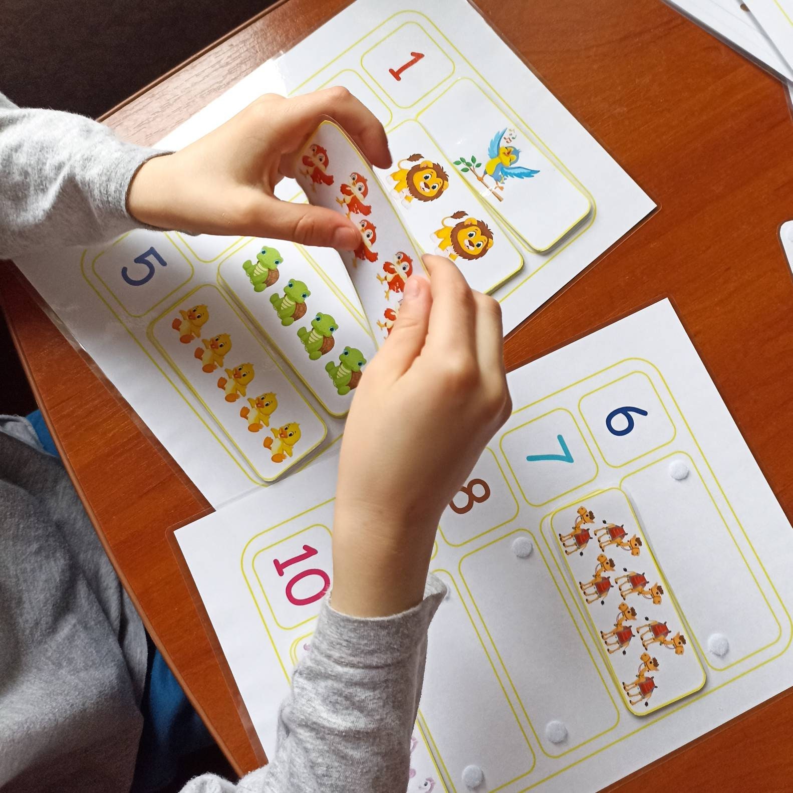 Counting Practice Activity, 1 to 10 Counting Montessori, Learn to Count ...