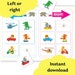 Left and Right Sorting Activity, Match Game, Toddler Learning Binder ...