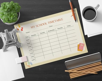 Printable Class Timetable - Etsy