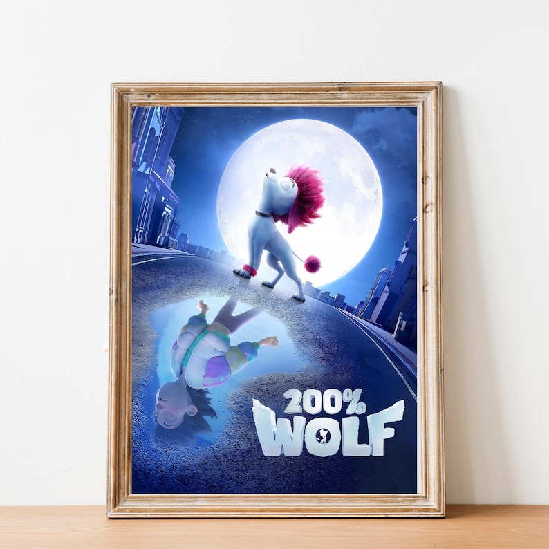 Cartoon Wolf Movie Printable Poster, 200% Wolf Picture, Animated Film ...