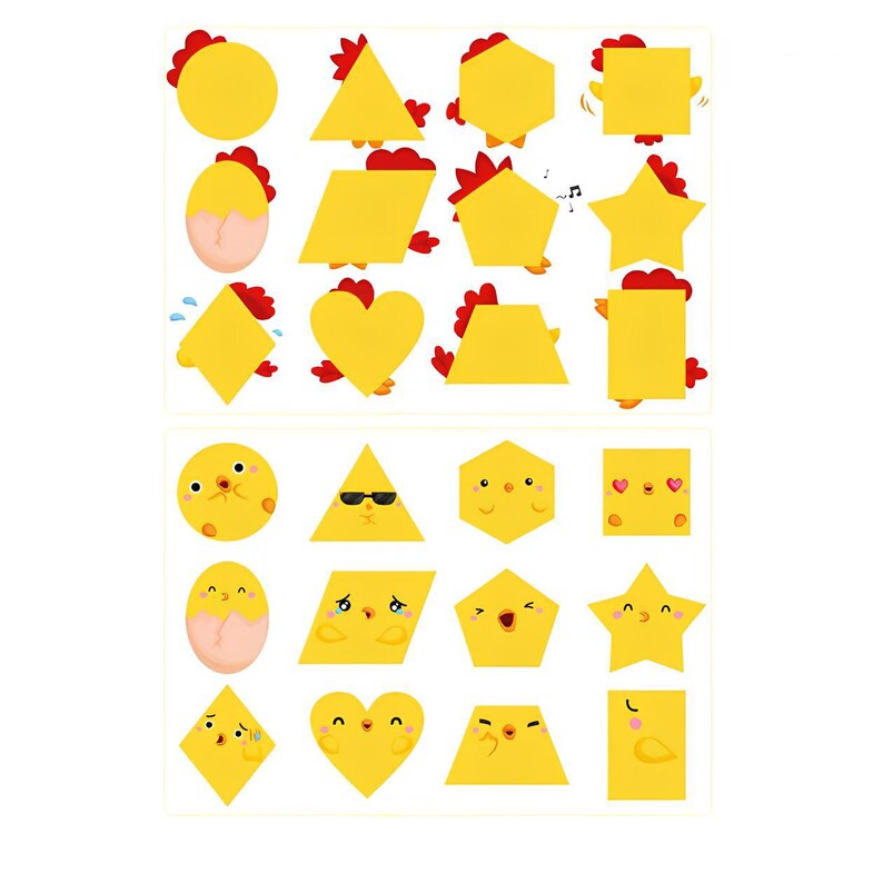 Preschool Printables Activities, Chiken Matching Game Printable, Shape ...