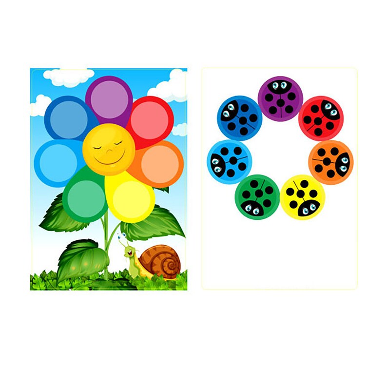 Ladybugs Color Matching Game, Matching Cards Activity, Toddler Learning ...