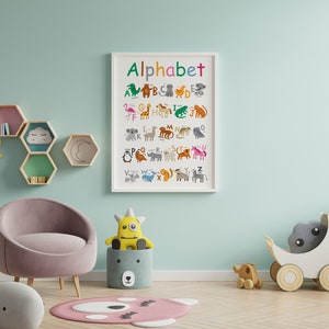 Alphabet Printable Poster, ABC Poster, Classroom Animal Alphabet ...