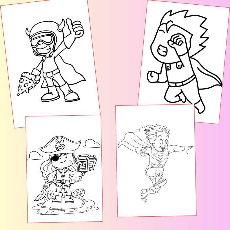 18 Coloring Pages for Boys, Fun Activity Sheets, Printable Kids ...