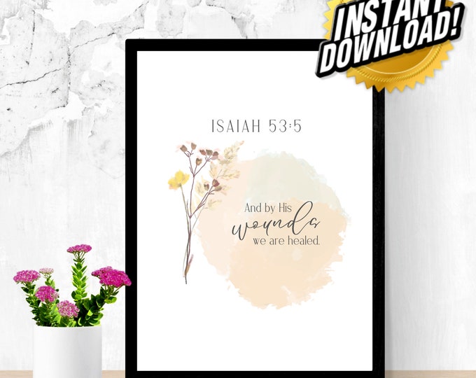 Christian Scripture Wall Art Print, Isaiah Poster, Christian Poster ...