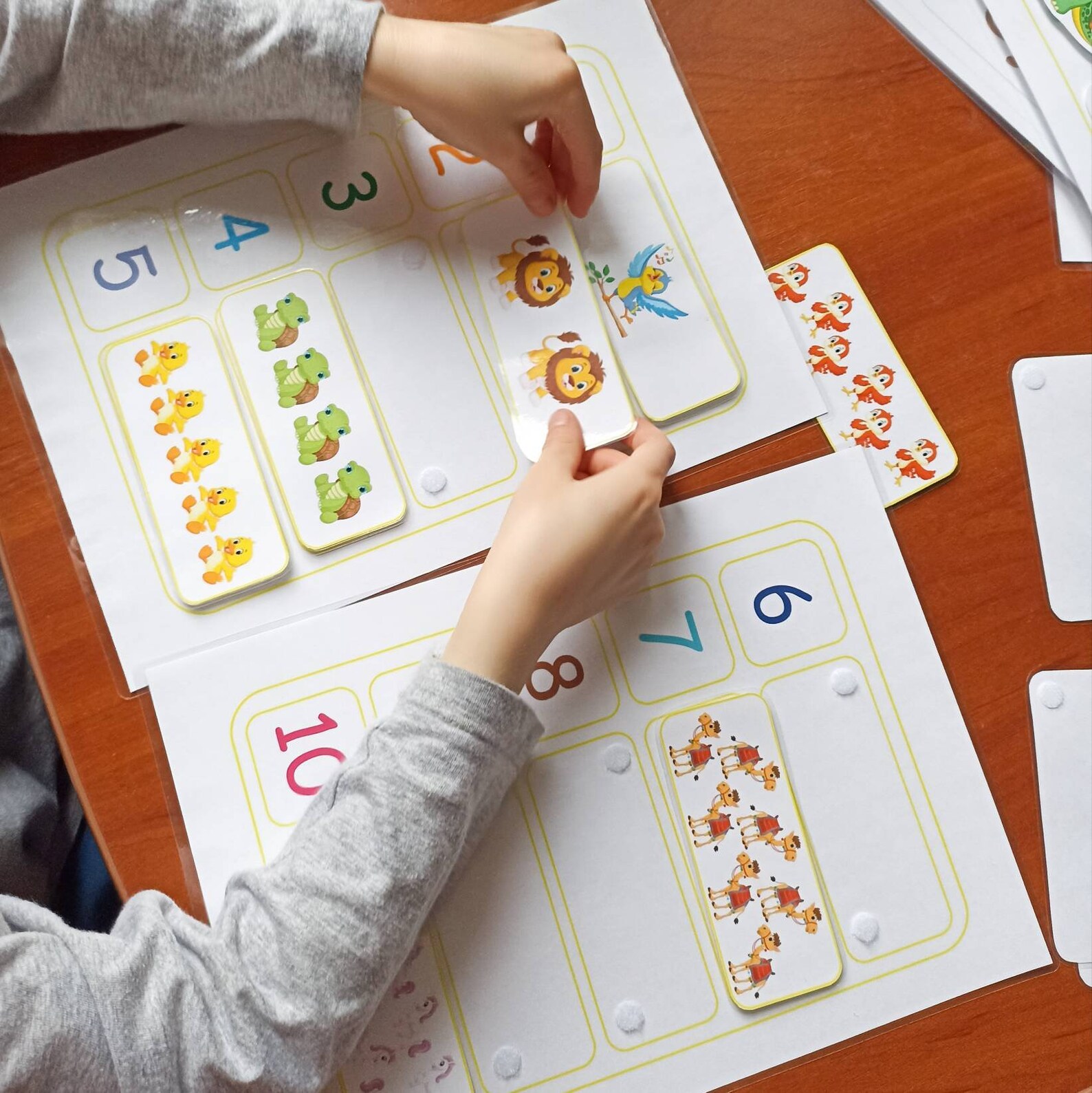 Counting Practice Activity, 1 to 10 Counting Montessori, Learn to Count ...