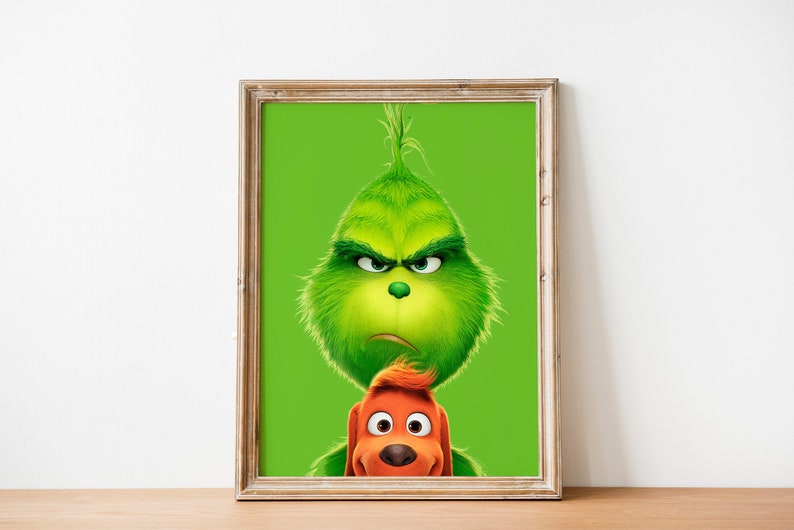 Grinch und sein Haustier Hund Max, Druckbares Poster, Wanddekoration ...