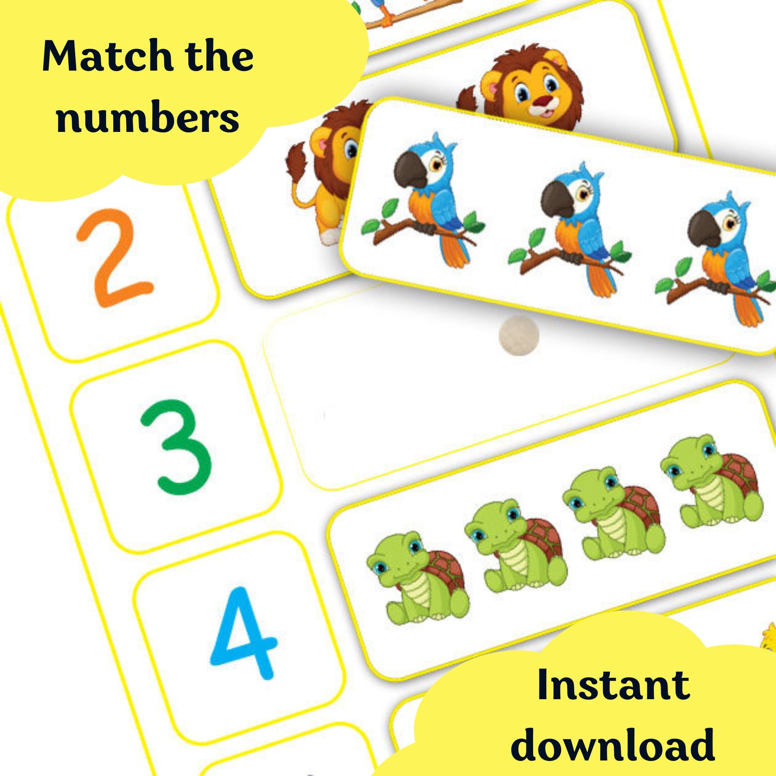 Counting Practice Activity, 1 to 10 Counting Montessori, Learn to Count ...