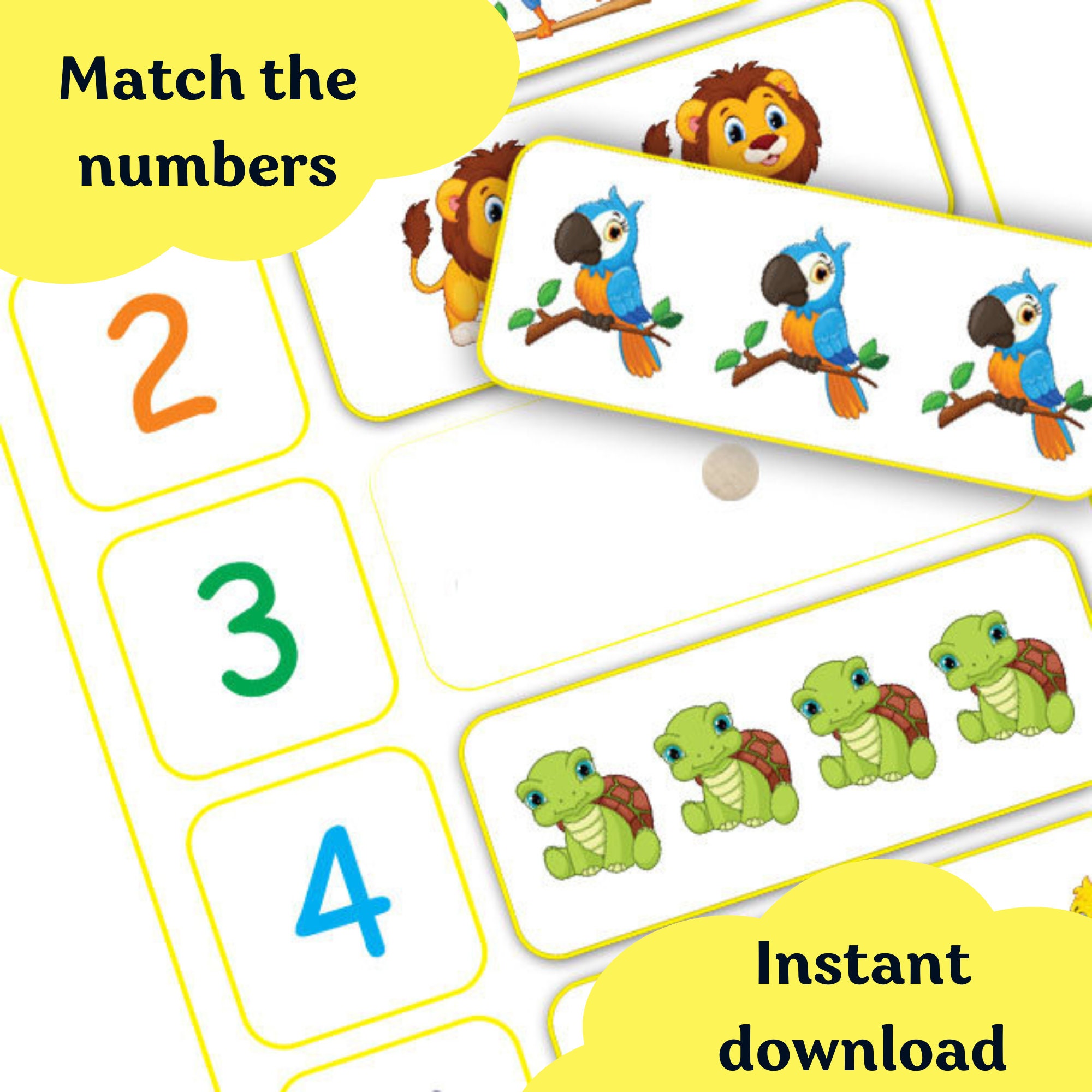 Counting Practice Activity, 1 to 10 Counting Montessori, Learn to Count ...