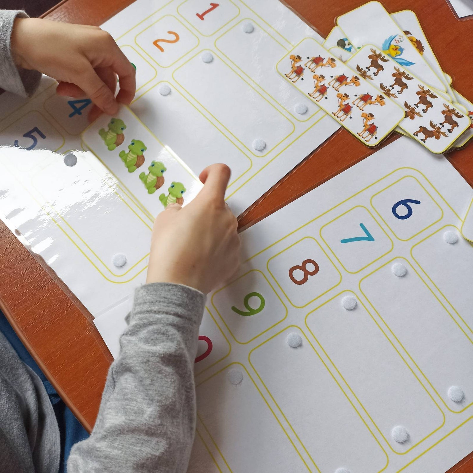 Counting Practice Activity, 1 to 10 Counting Montessori, Learn to Count ...