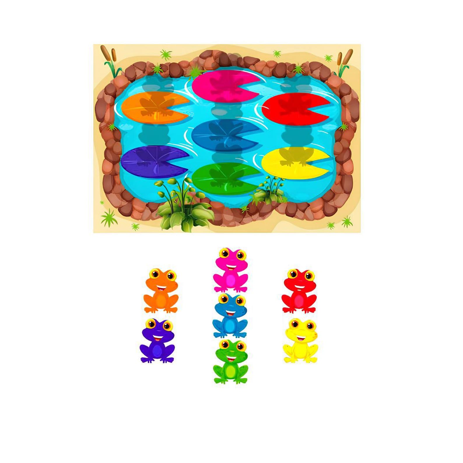 Preschool Printables Activities, Funny Frogs Busy Book Colors Printable ...