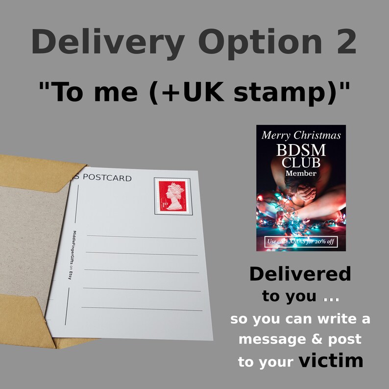 BDSM CLUB Gag Prank Mail Postcard Card Gift Funny - Etsy