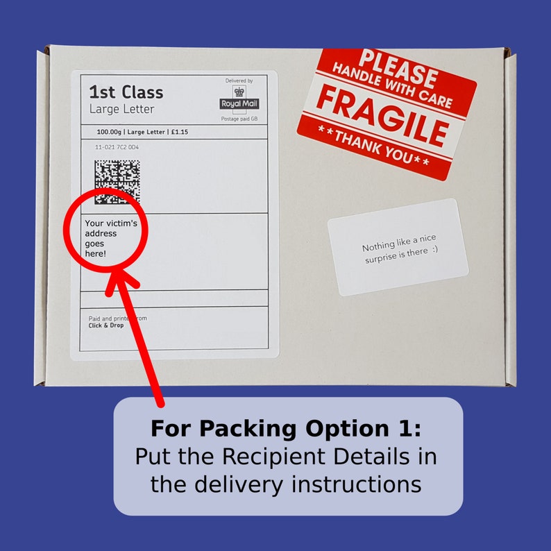 Middle Finger Box Prank Mail Post Gift Box Gag Funny - Etsy UK