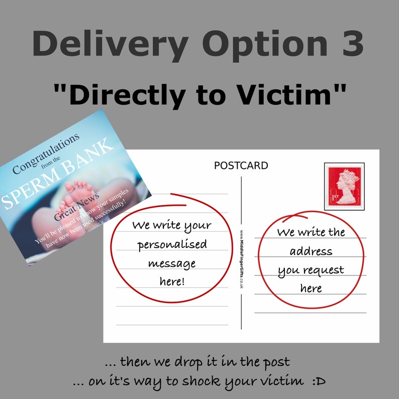 SPERM BANK Gag Prank Mail Postcard Card Gift Funny - Etsy UK