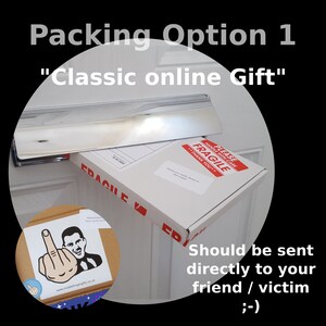 Middle Finger Box Prank Mail Post Gift Box Gag Funny Birthday ...