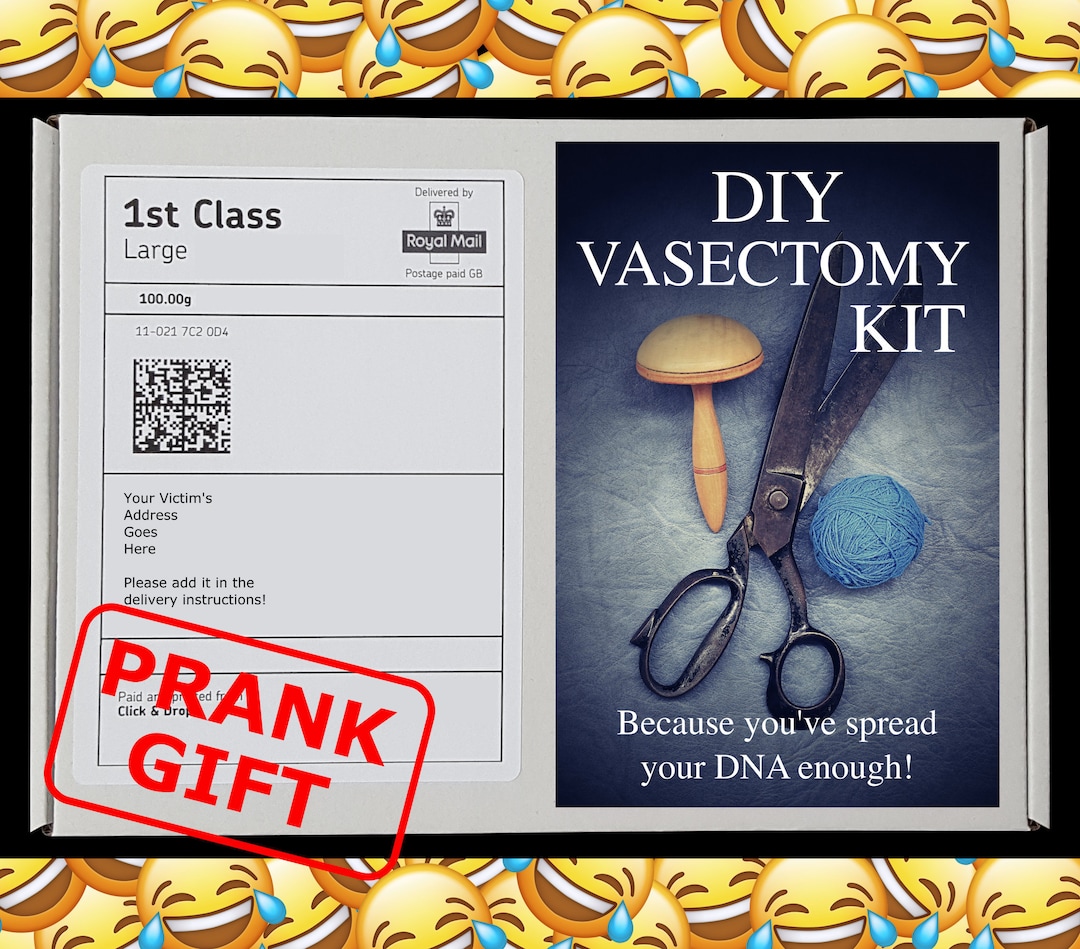 DIY VASECTOMY KIT Prank Mail Post Gift Gag Box Funny - Etsy Hong Kong