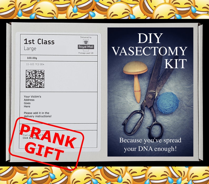 DIY VASECTOMY KIT Prank Mail Post Gift Gag Box Funny - Etsy