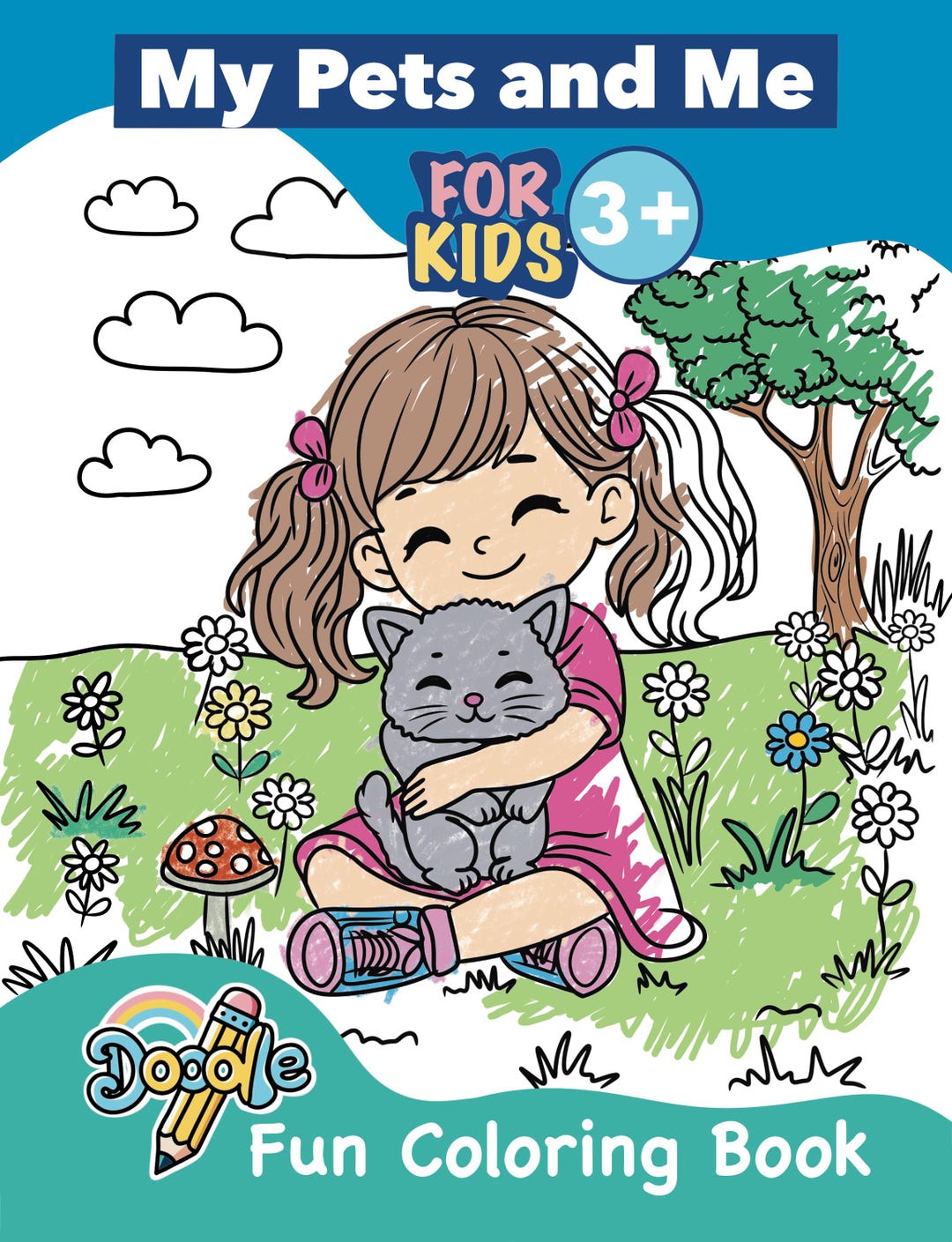 My Pets and Me Coloring Pages Printable PDF Book for Kids Cute Animals ...