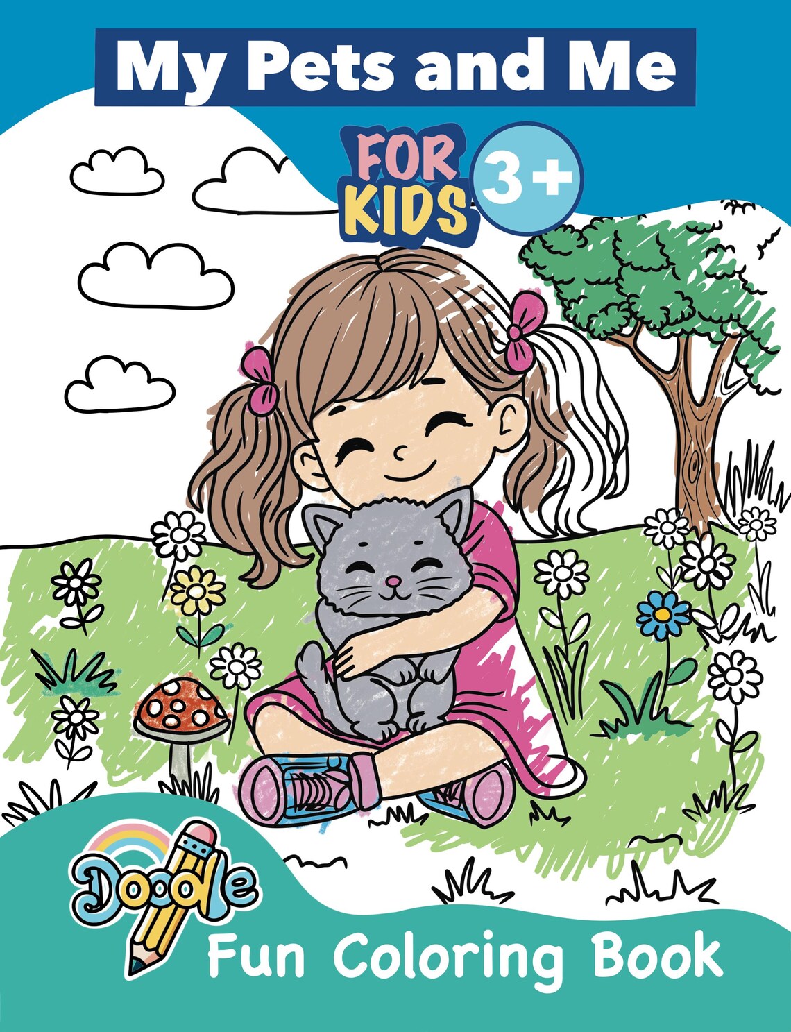 My Pets and Me Coloring Pages Printable PDF Book for Kids Cute Animals ...