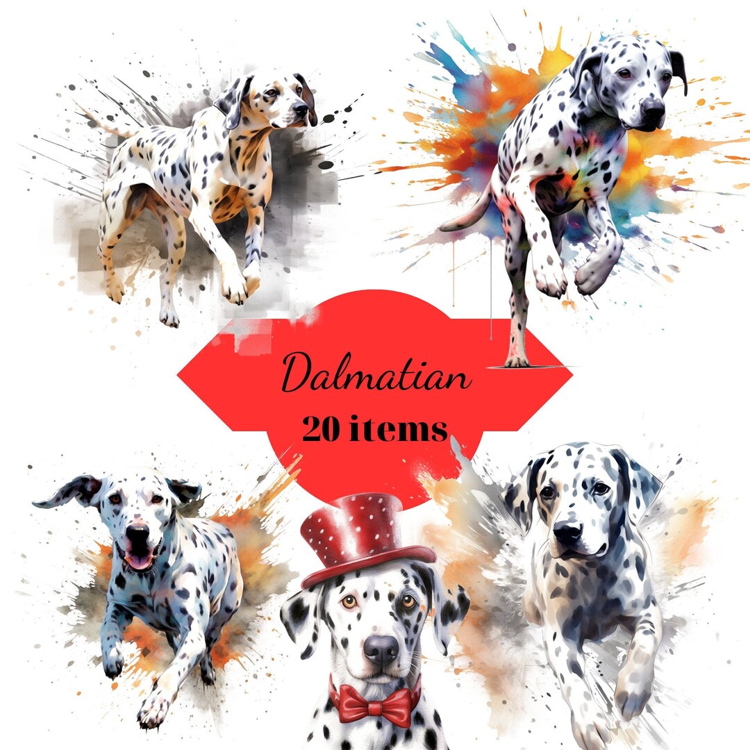 Premium Dalmatian Clipart Bundle 20 High Quality Pngs - Etsy