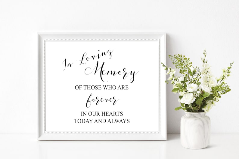 Memory Sign Printable - Etsy