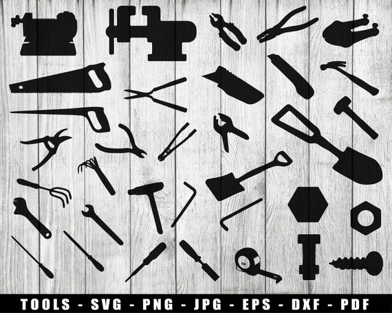 Tools Silhouettes SVG Tools Cut File SVG Tools Vectors | Etsy