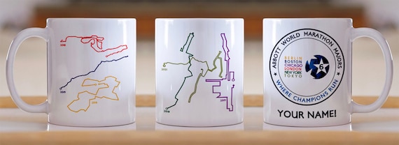 Customisable World Marathon Majors Mug | Etsy