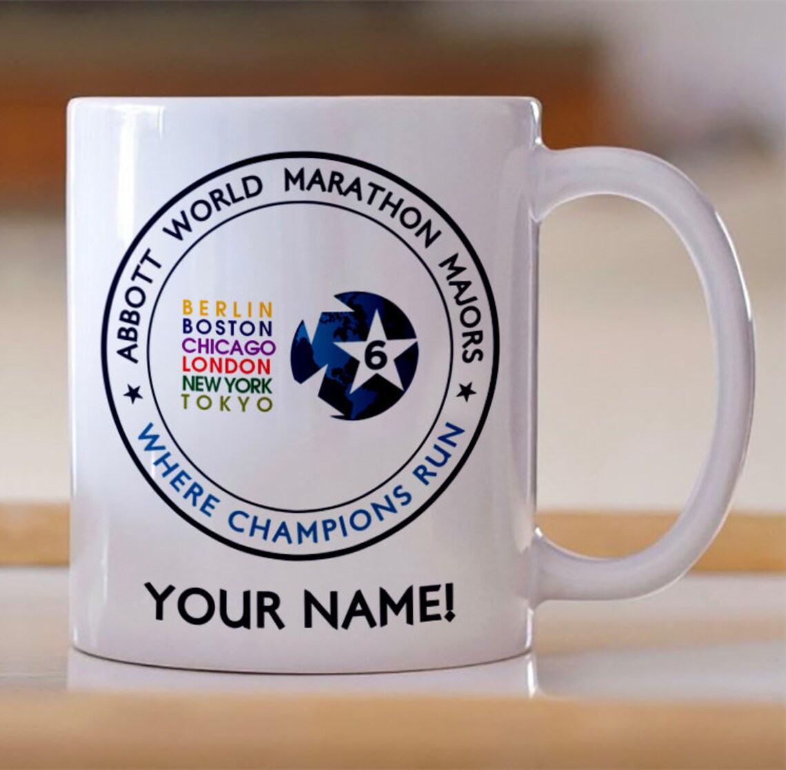 Customisable World Marathon Majors Mug - Etsy