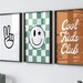 Retro Cool Kids Club, Beach Nursery, Checkered Smiley Poster, Baby Boys ...