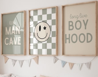Little Man Cave, Long Live Boyhood , Black White Nursery, Checkered ...