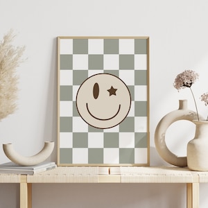 It's Cool to Be Kind, Sage Green Nursery, Checkered Nursery Poster ...