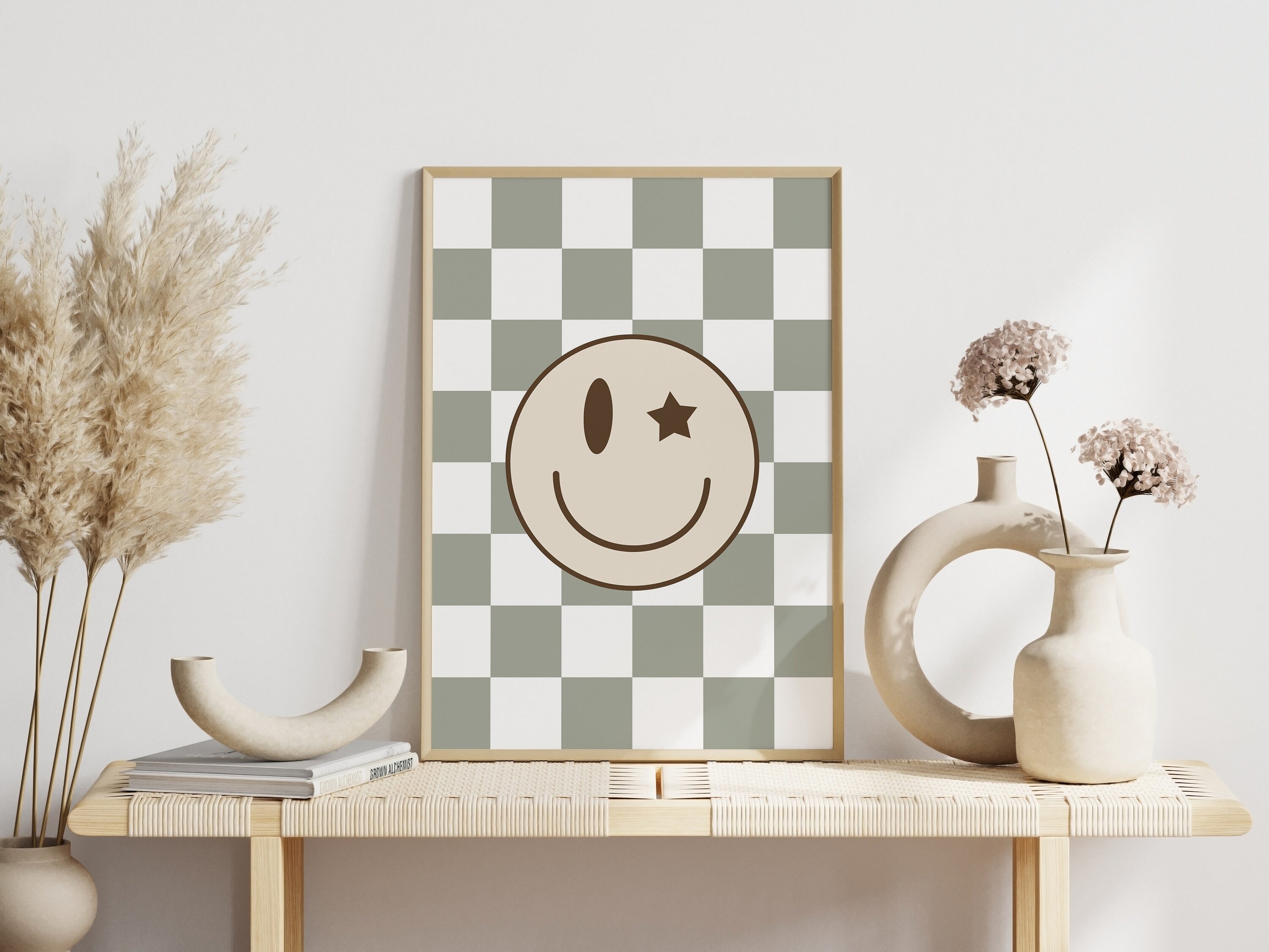It's Cool to Be Kind, Sage Green Nursery, Checkered Nursery Poster ...