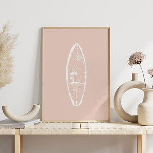 Boho Beach Wall Decor, Set 3 Printable, Minimal Nursery Poster, Surf ...