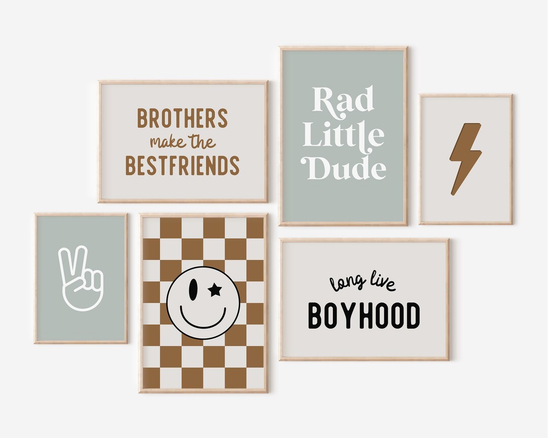 Retro Rad Little Dude, Beach Nursery, Checkered Nursery Poster, Baby ...