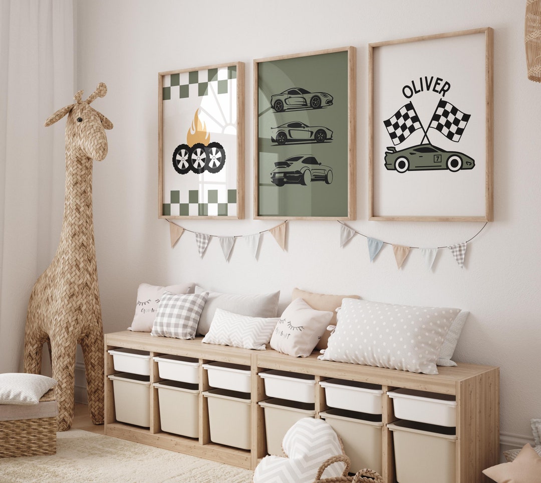 Personalized Name, Little Racer Dude, Boho Boys Room, Digital Download ...