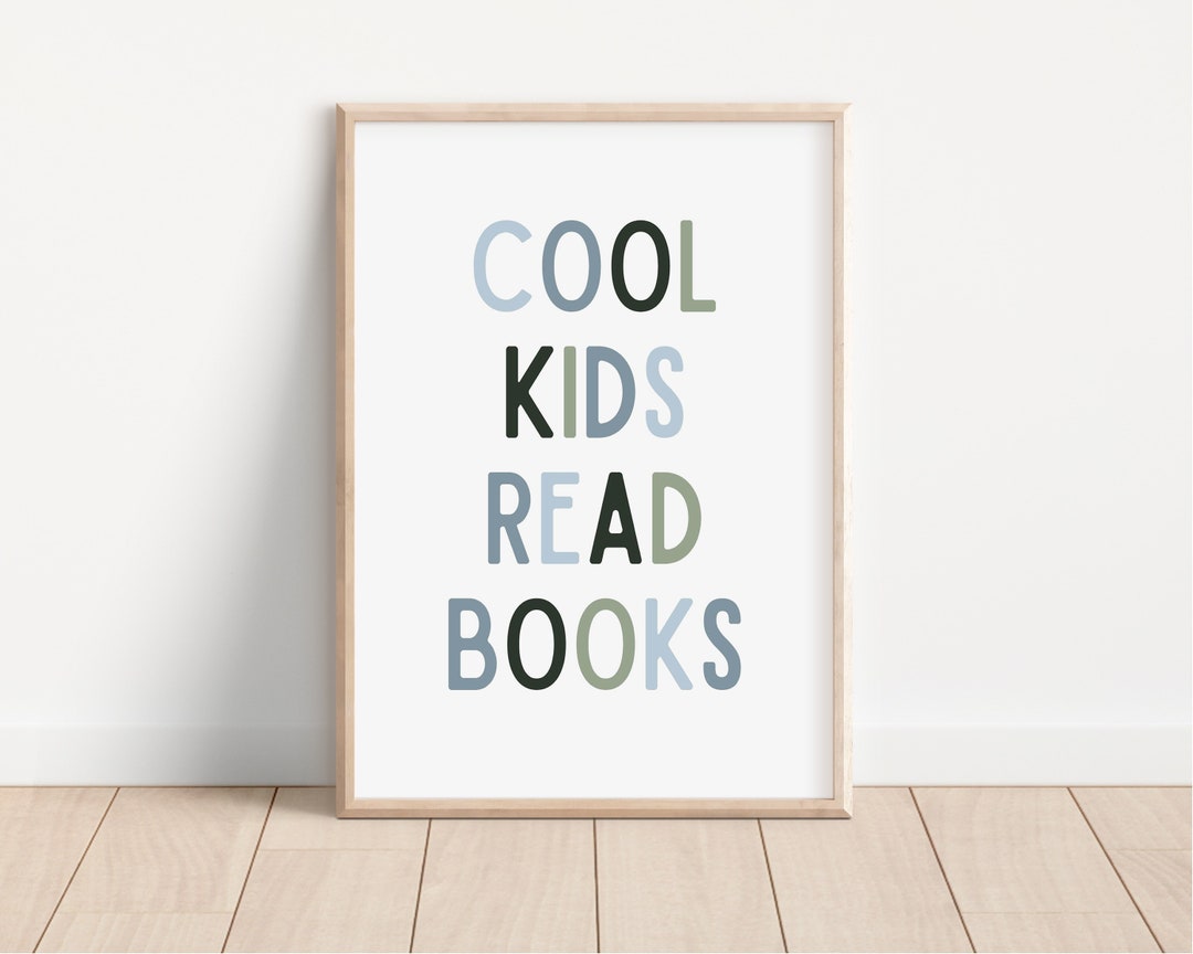 Cool Kids Read Books, Downloadable, Printable, Kid Reading Book ...